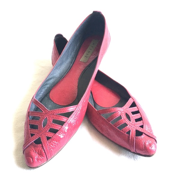 Jigsaw | Shoes | Spring Favorite Pink Patent Leather Jigsaw Flats Made ...
